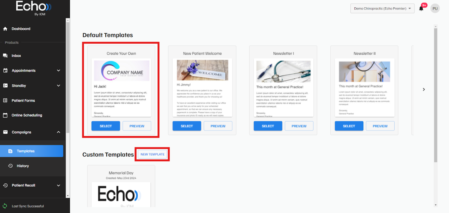 Echo - Campaigns: Create Your Own Template